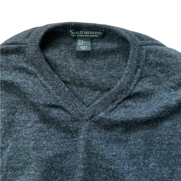 Paolo Mondo | Sweaters | Mens Paola Mondo Merino Wool Sweater Sz M | Poshmark